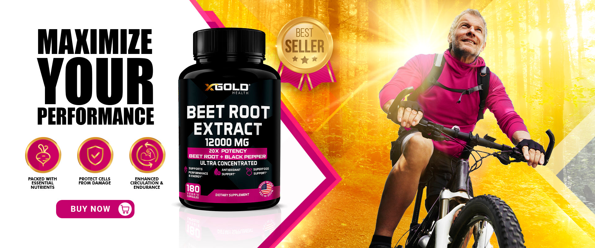 X Gold Health Natural Organic Vitamins & Supplements made in the USA