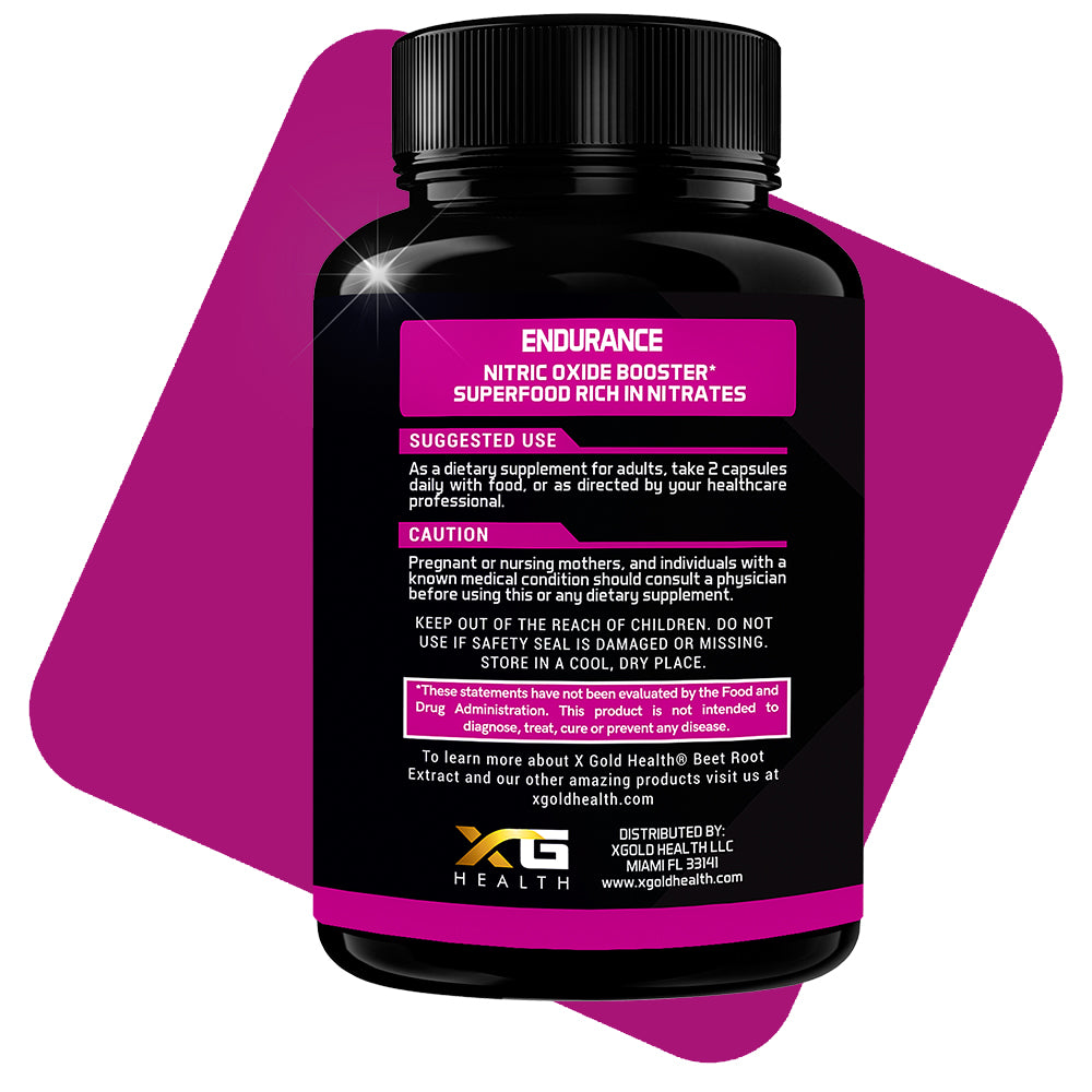 X Gold Health Beet Root Extract Capsules – 12,000mg Highly Concentrate